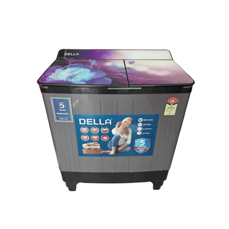 Della 9.5Kg Semi Automatic Top Load Washing Machine with Glass Door ...